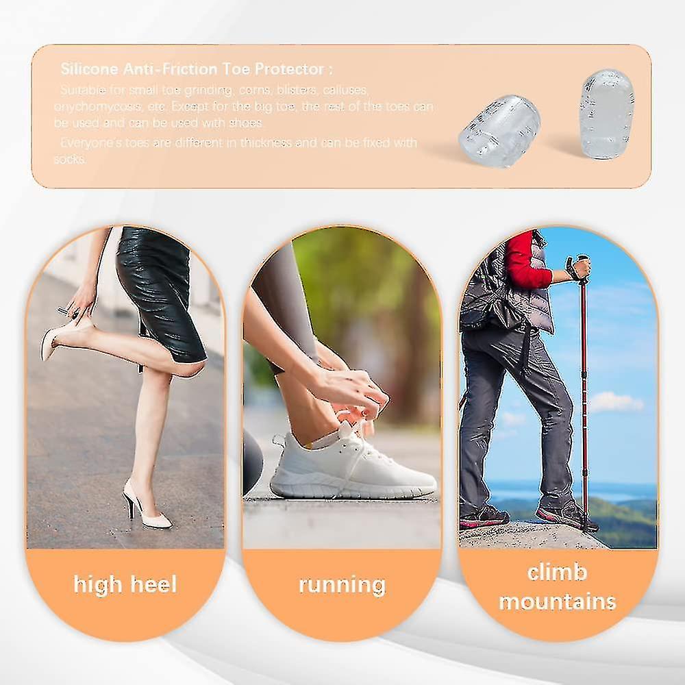 Silicone Anti-friction Toe Protector, 30/60 Pcs Silicone Breathable Toe ...