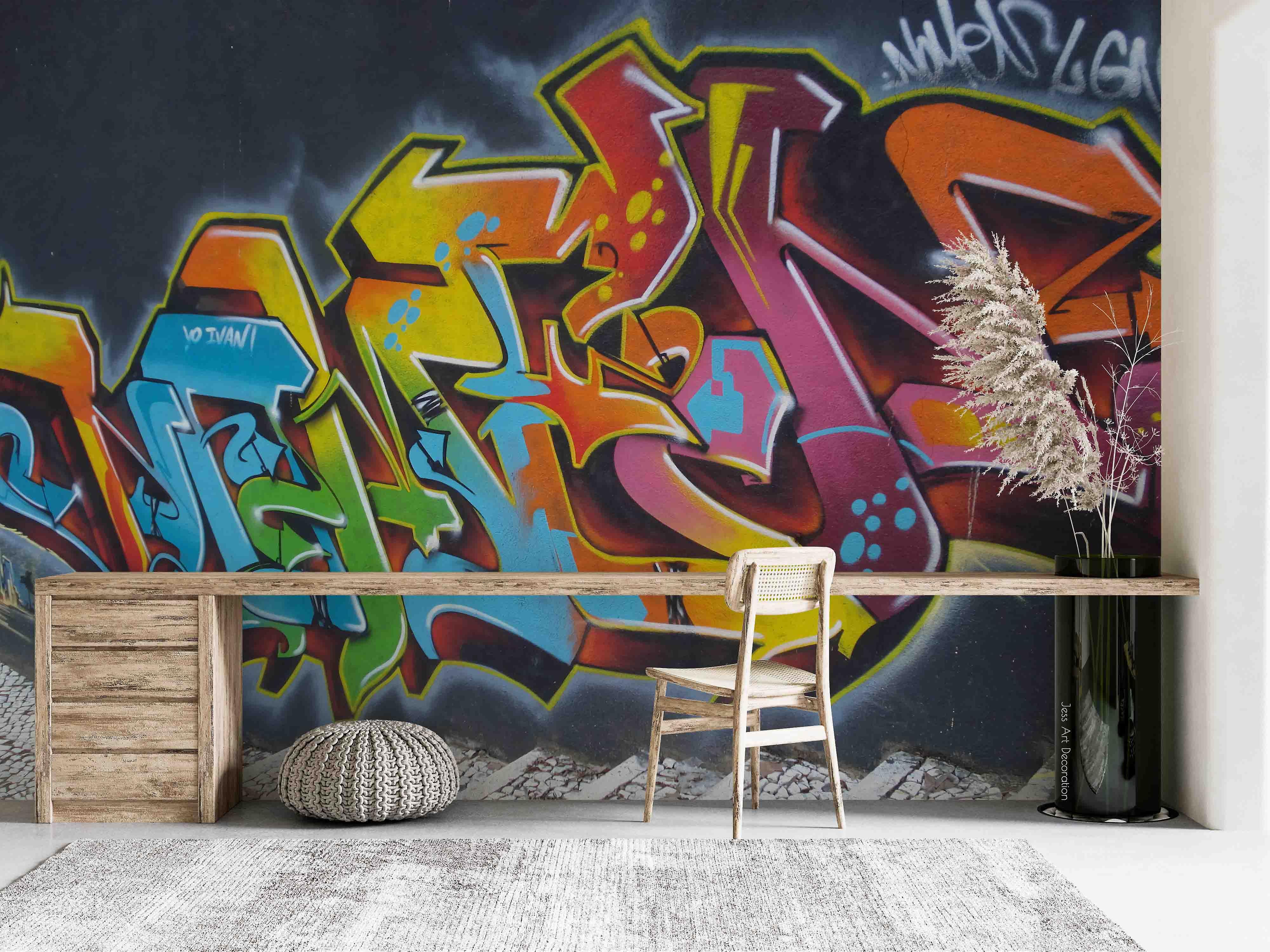 3D Abstract Graffiti Alphabet Wall Mural Wallpaper Gd 3035 | Fruugo US