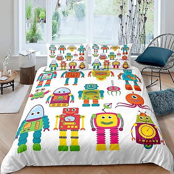 Robot Bedding Set Colourful Cartoon Robot Comforter Cover, Toys Pattern ...