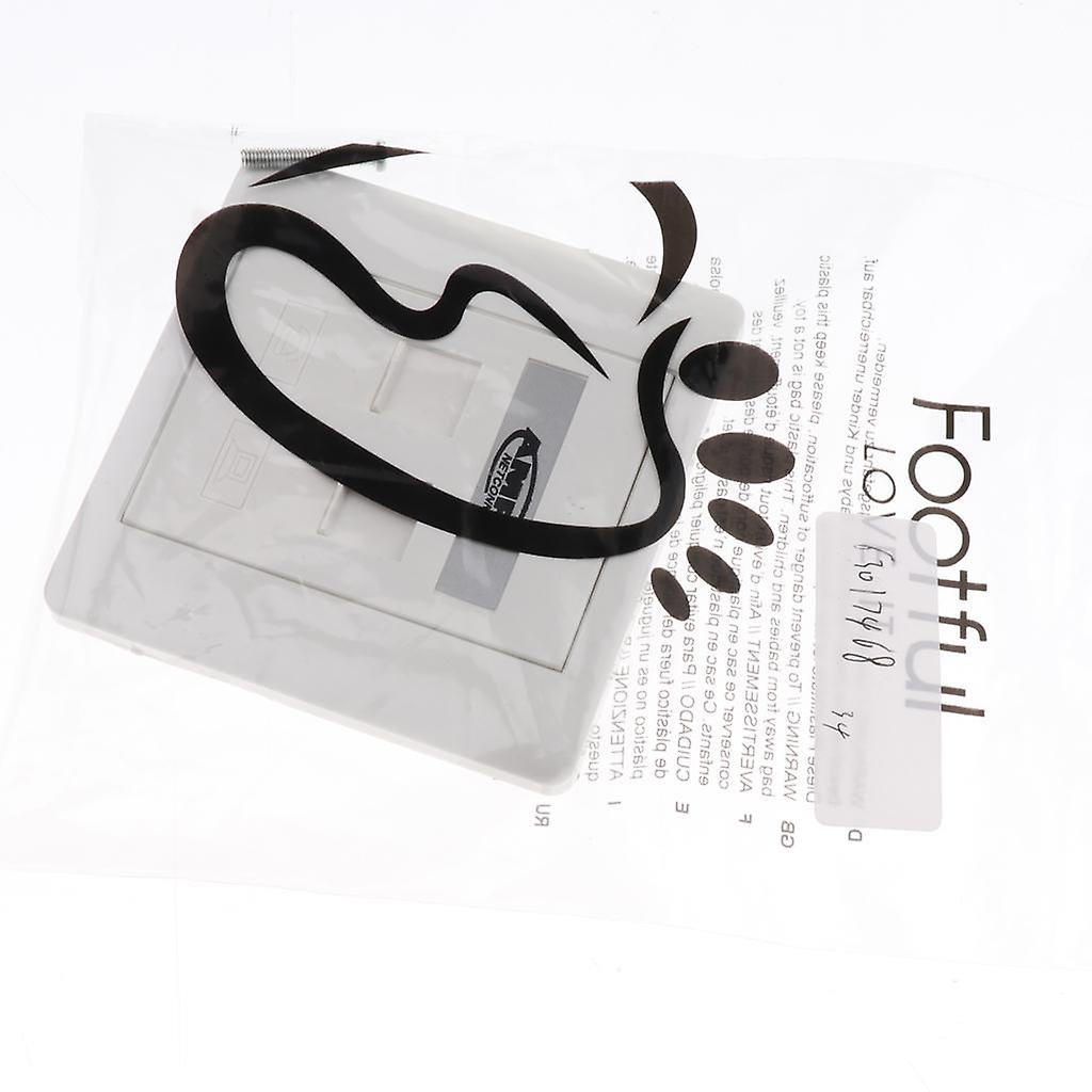 Quad Data Wall Outlet Face Plate 2 Port RJ45/RJ11 Ethernet Network ...