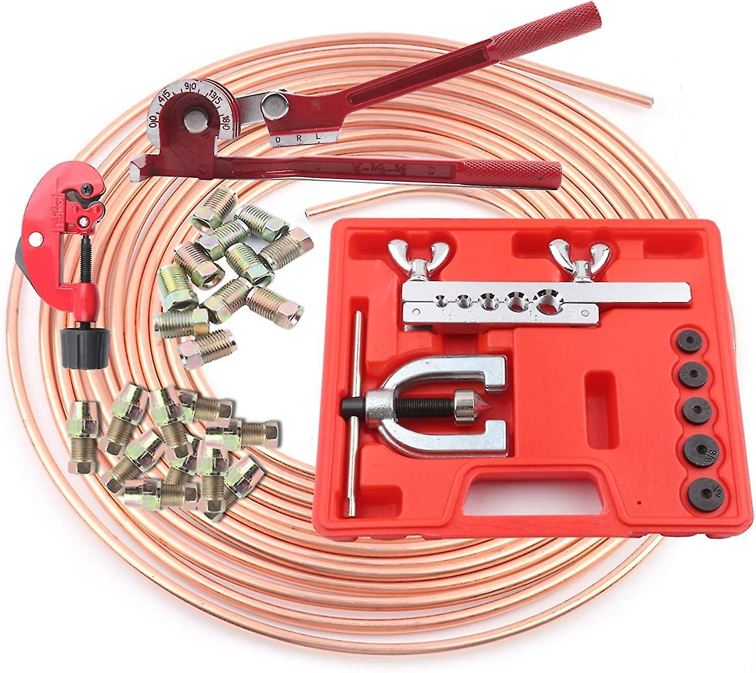 Brake Pipe Flaring Tool Kit 316 Brake Line Repair Kit 25ft Car Brake ...