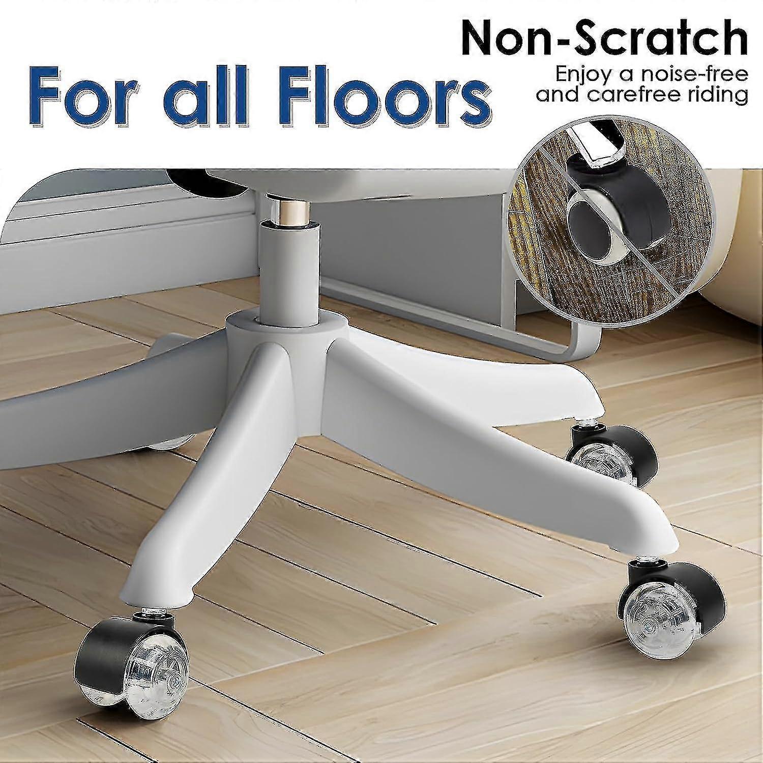 Set Of 5 Office Chair Caster 11mm X 22mm - Smooth And Quiet Rolling ...