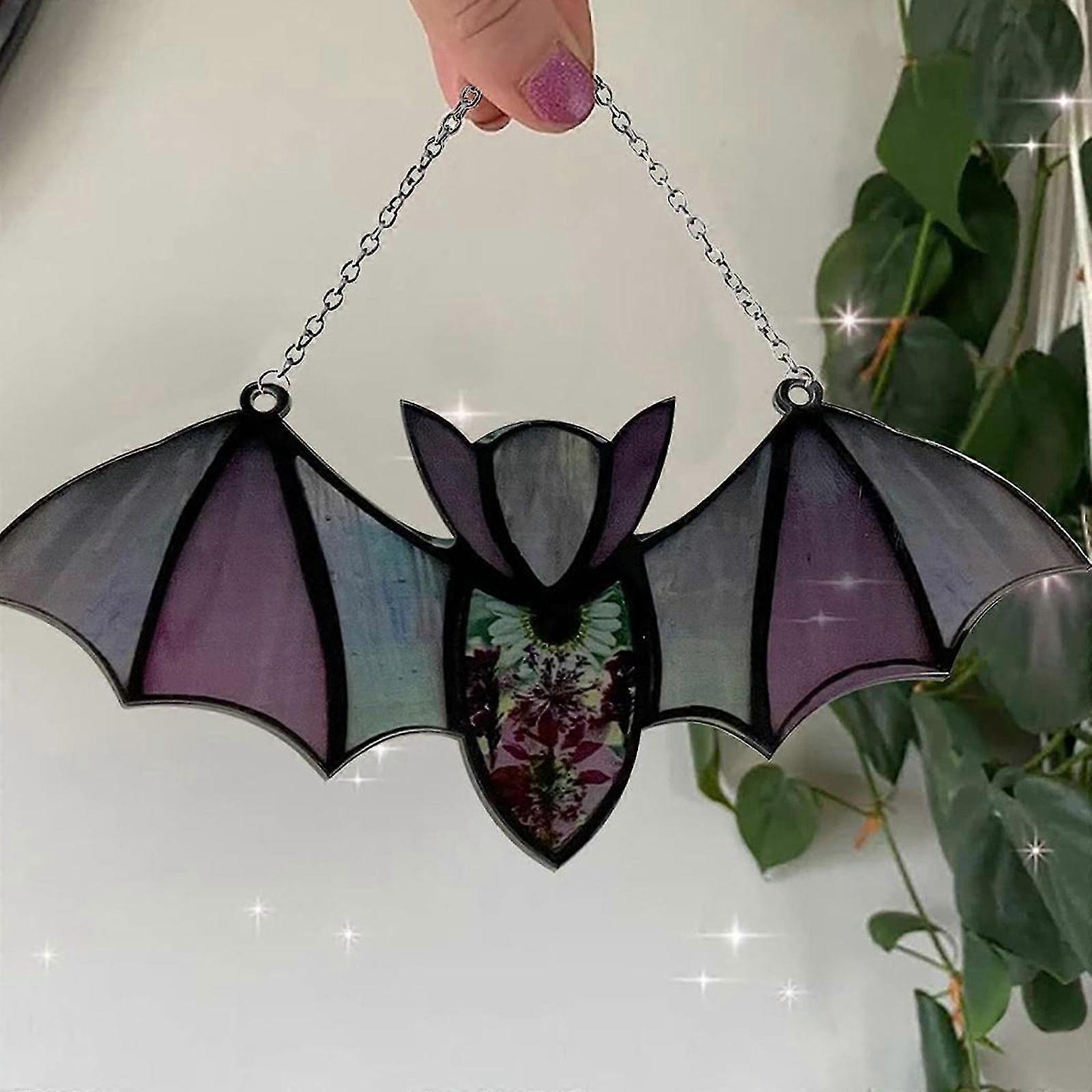 Bat Stained Glass Window Hangings Stained Glass Bat Suncatcher For ...