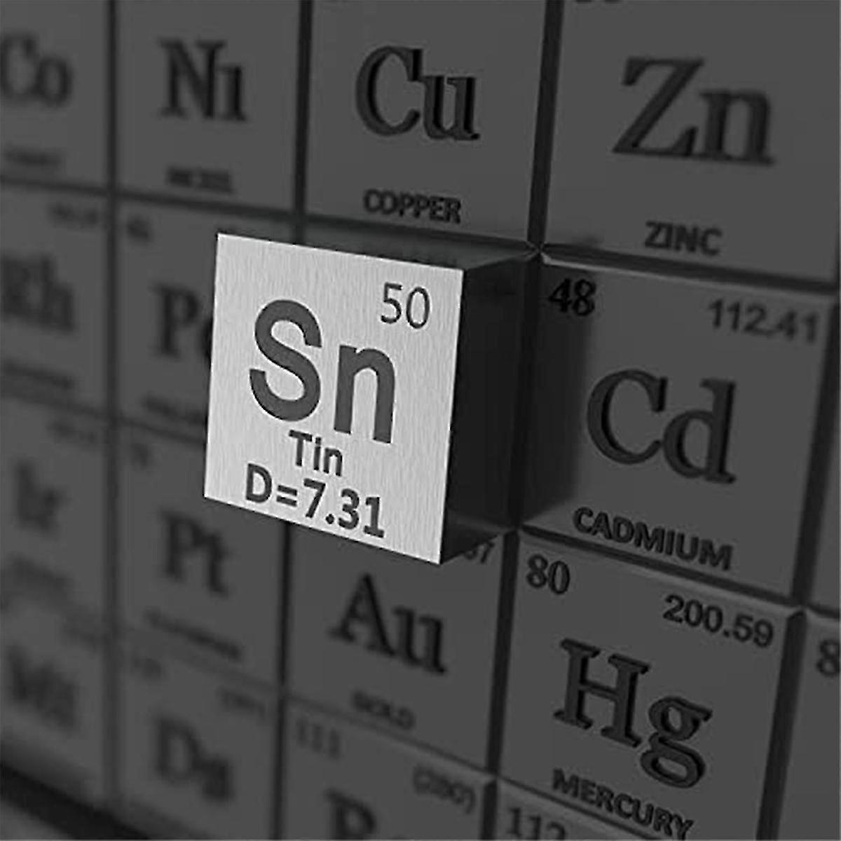 Tin Elements Sn Density Cube - Elements Collection Periodic Table - Lab ...