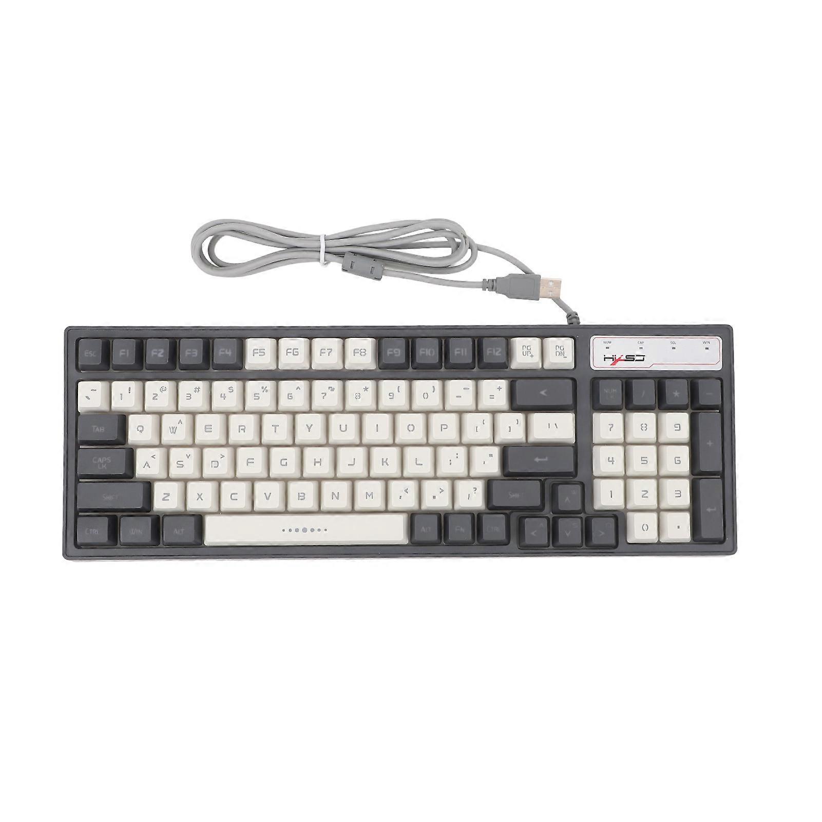 96 Keys Rgb Gaming Keyboard Ergonomic Responsive Adjustable Light ...