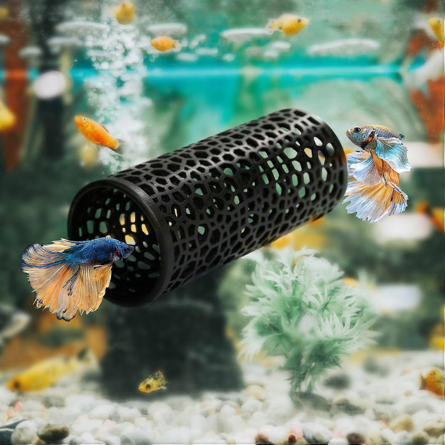 Betta fish toys,Betta tunnel black,Small hole Hollow Betta Fish cave ...