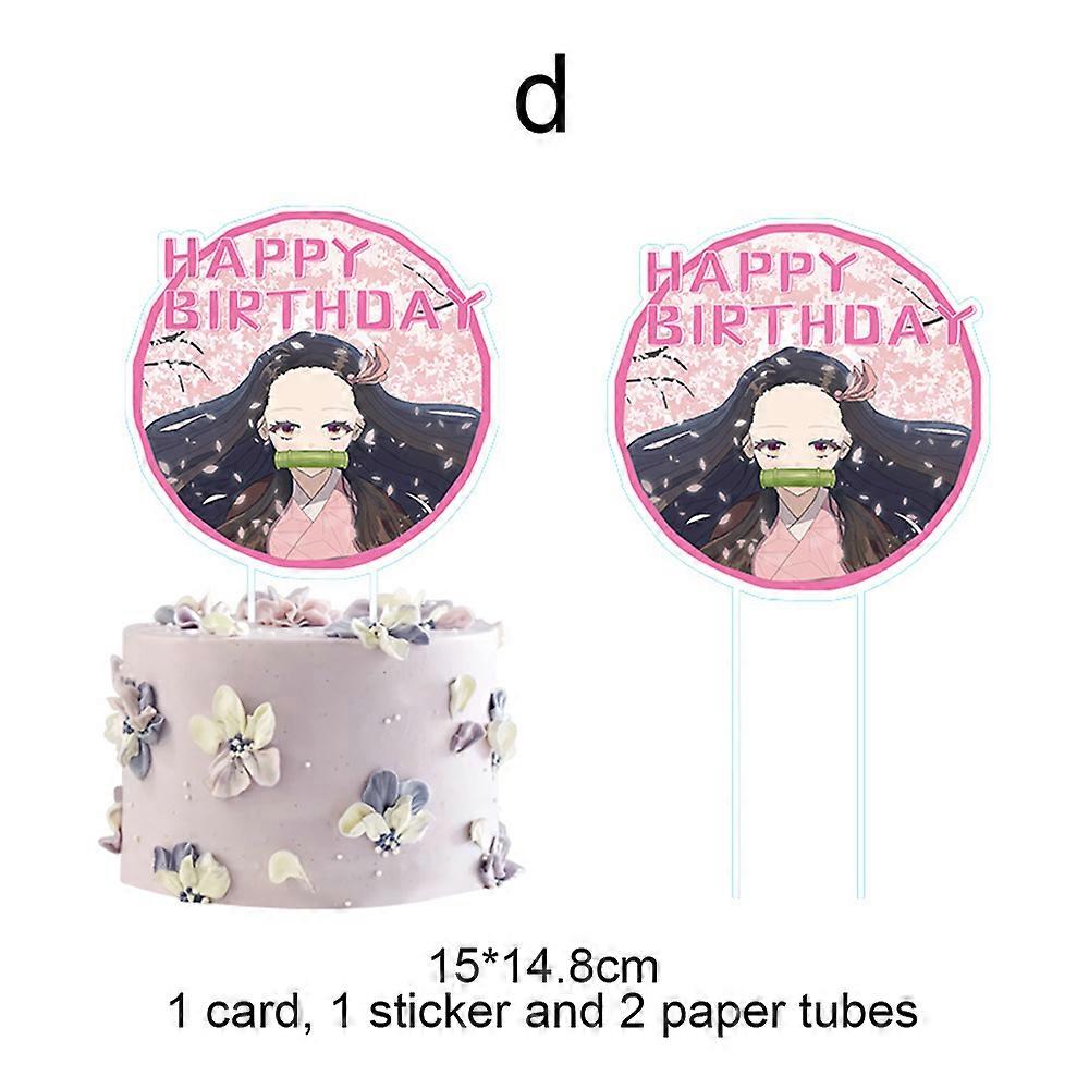 Demon Slayer Birthday Party Supply Cartoon Kamado Nezuko Printed Party ...