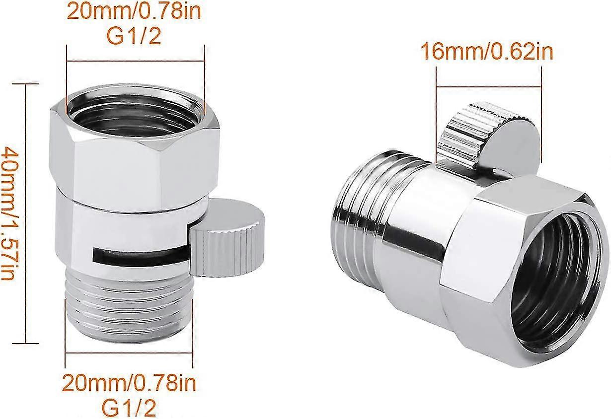 Shower Head Shut-off Valve Solid Brass With With Handle Lever G1/2 ...