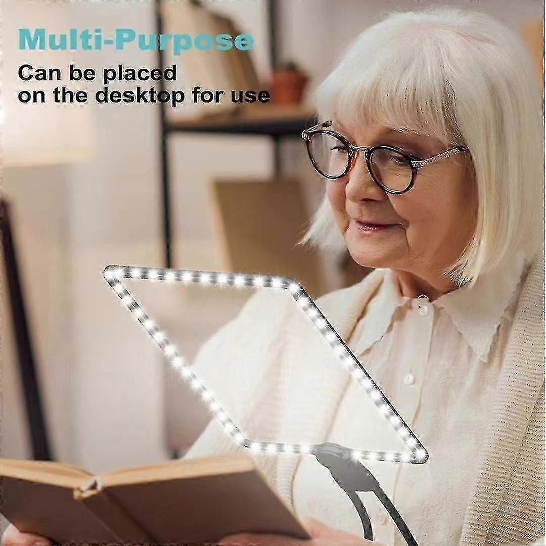 Rechargeable Hands Free Magnifying Glass With Light And Stand 5x ...