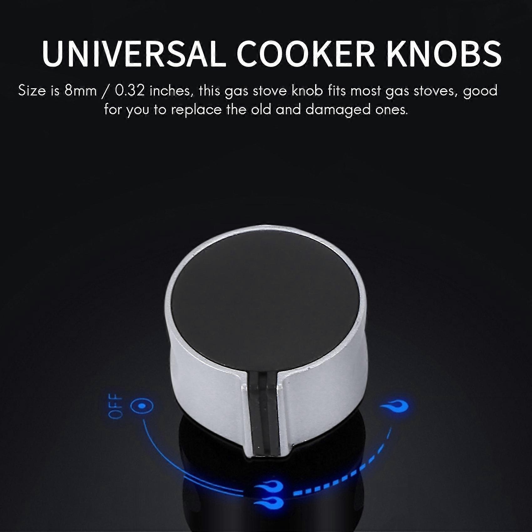 8 Pcs Gas Stove Knob,8mm Cooker Control Switch Range Oven Knobs Cooktop Knob For Kitchen ...