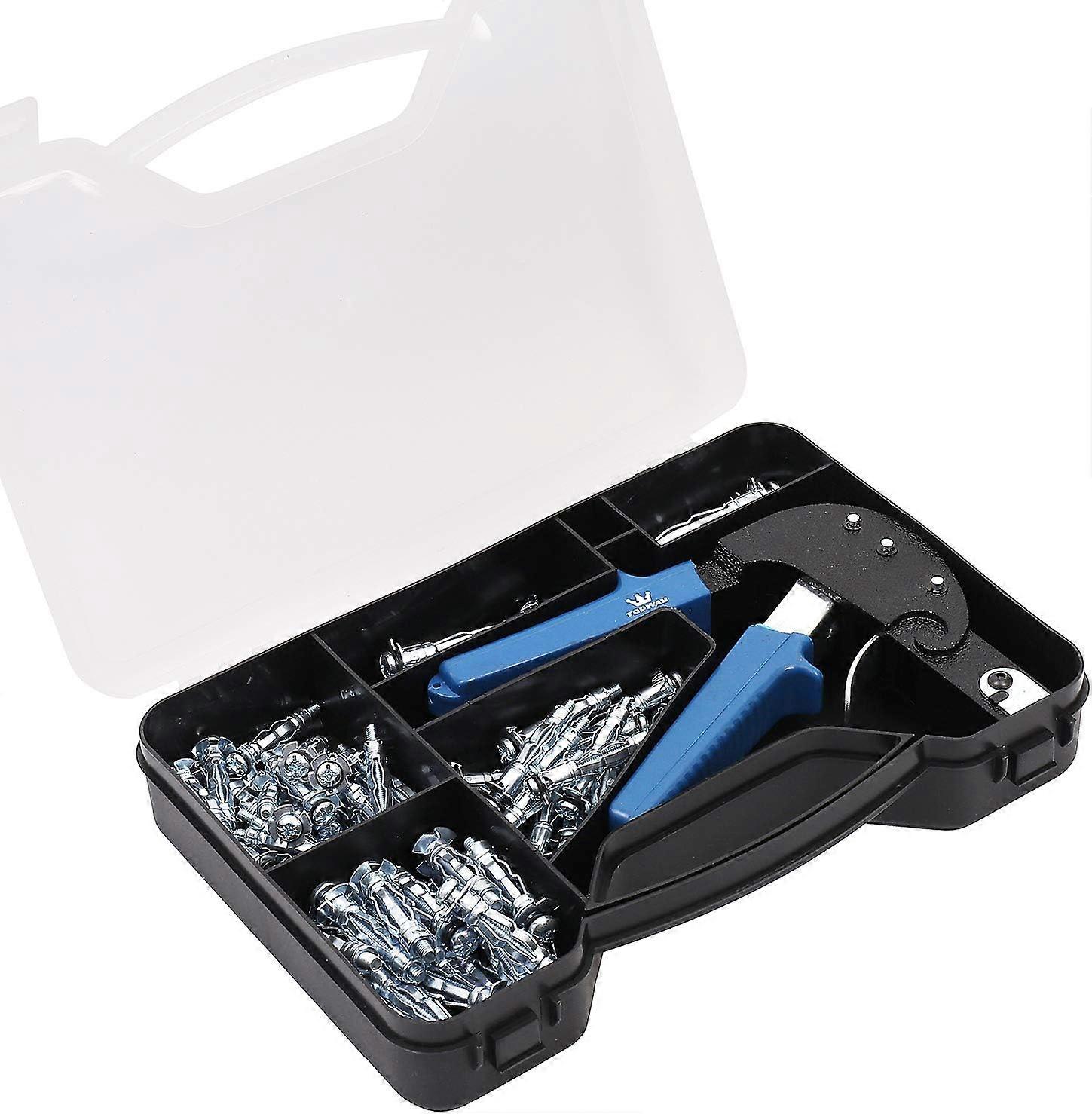 72 Piece Wall Anchor Setting Tool Kit, Steel Metal Plasterboard Cavity ...