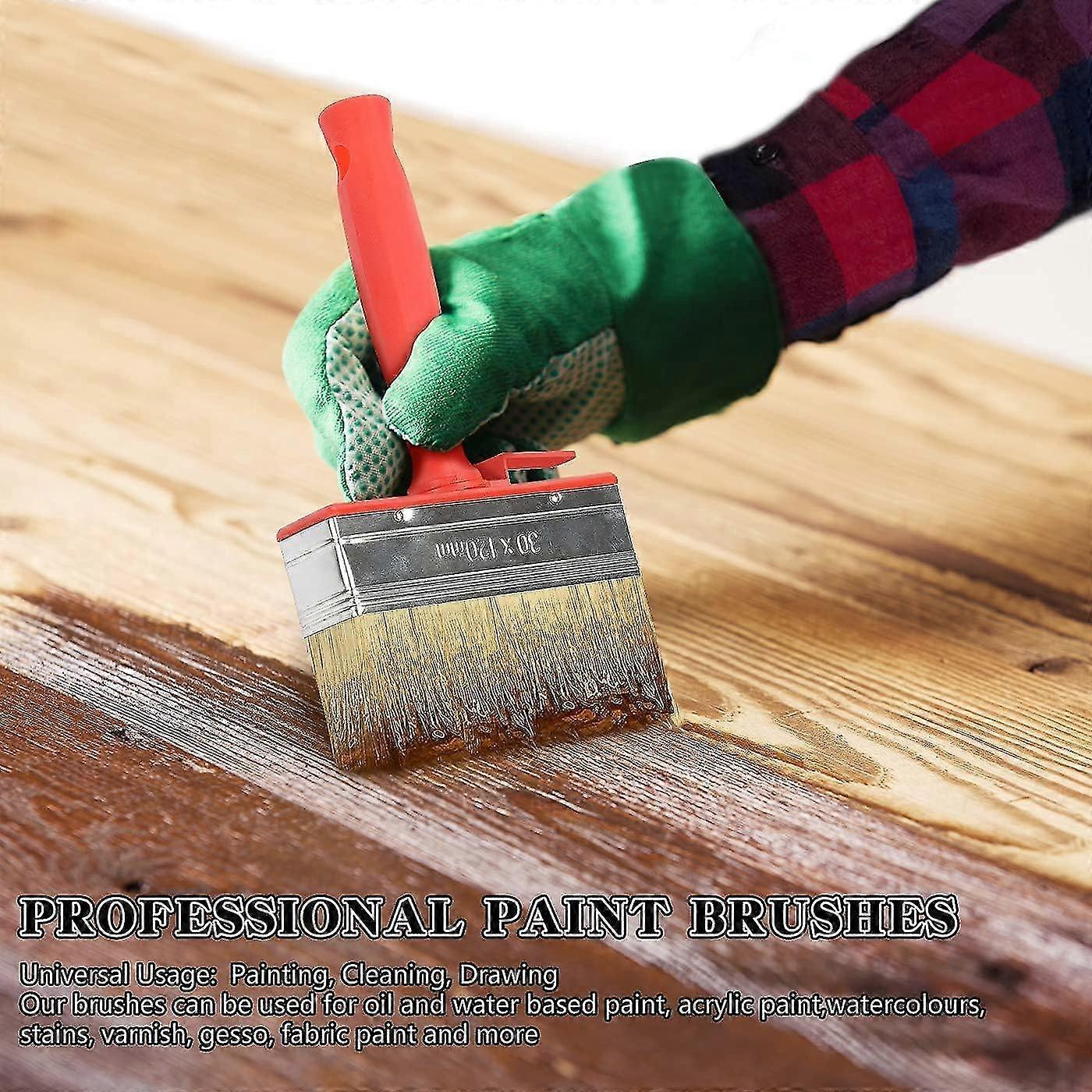 2 Pcs Wallpaper Paste Brush,large Masonry Paint Brush,fence Paint,paint ...