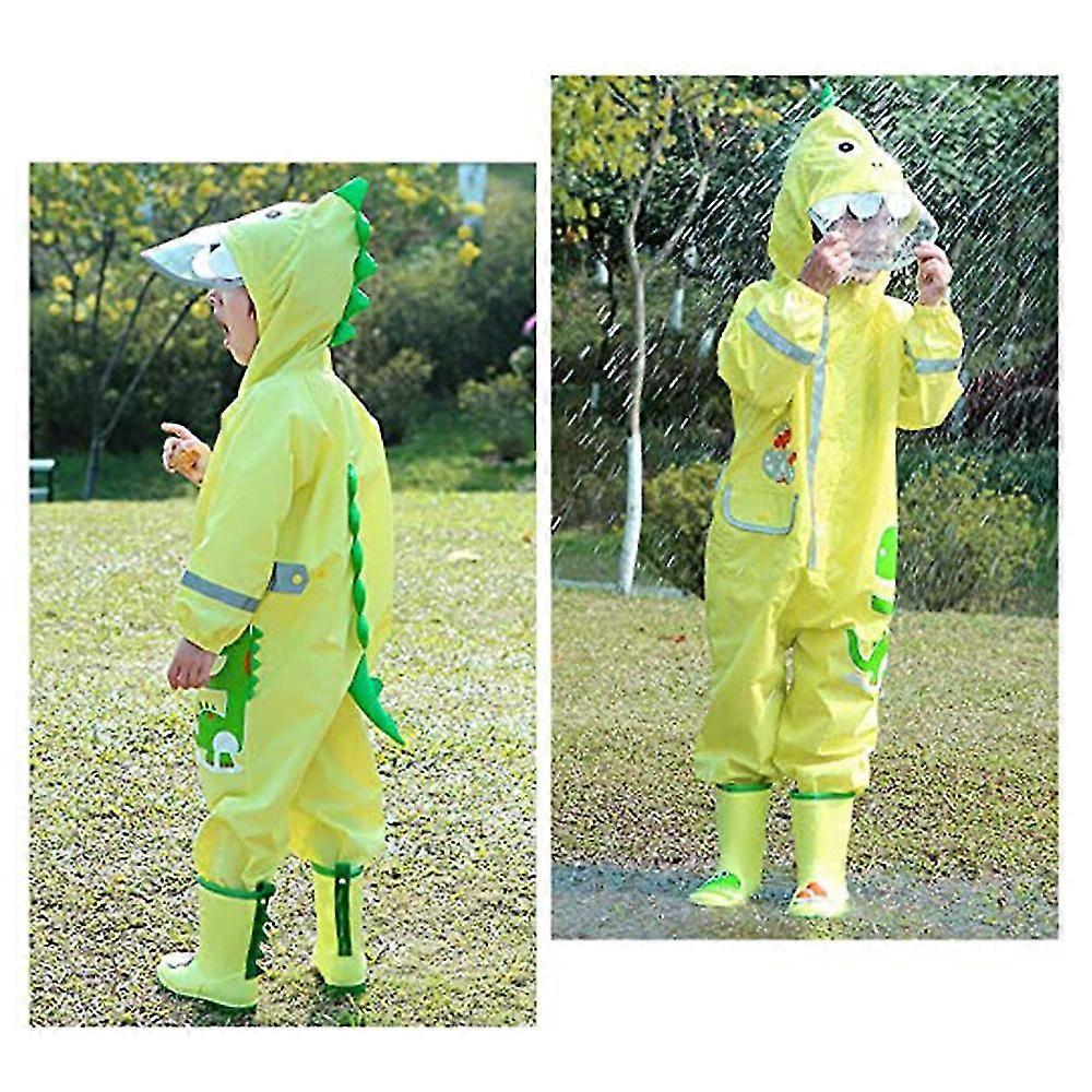 Dinosaur three-dimensional one-piece raincoat Kids Rain Suit, Dinosaur Toddler Raincoat Wear ...