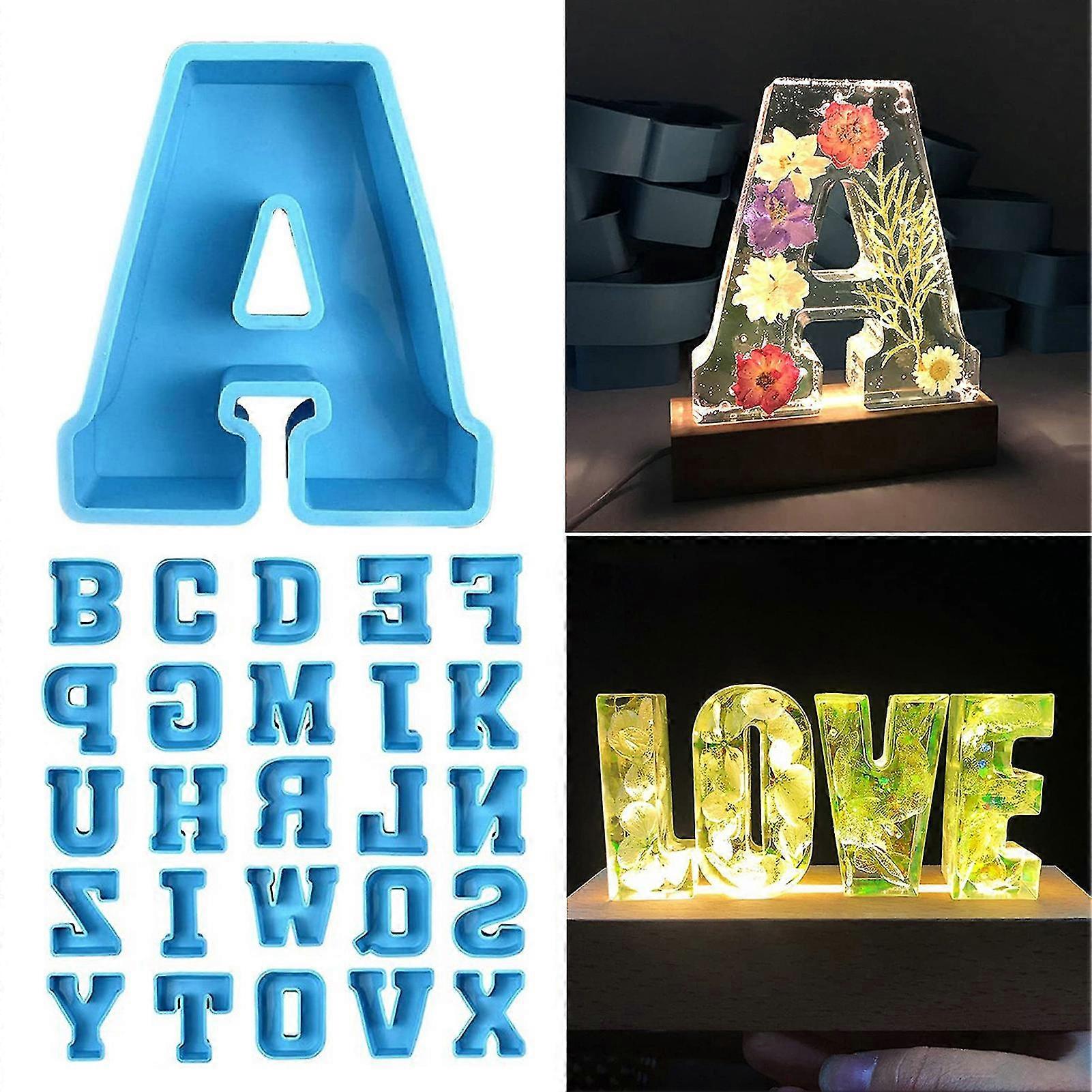 1pcs Large Alphabet Mould - Silicone Letter A to Z 3D Mold for Party ...