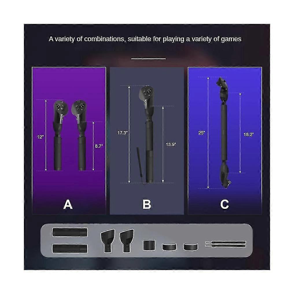 Dual Lightsaber Handles Extension Grips For Pro Playing Beat Saber ...