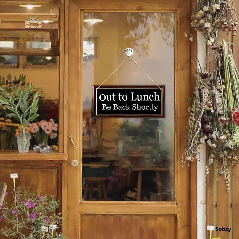Out to Lunch Wood Sign for Office, Lunch Break Door Sign, Business Sign ...