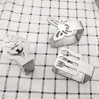 Sæt med 4 rustfrit stål dugklemmer til dug, dug, dugclips (sommerfugl ...