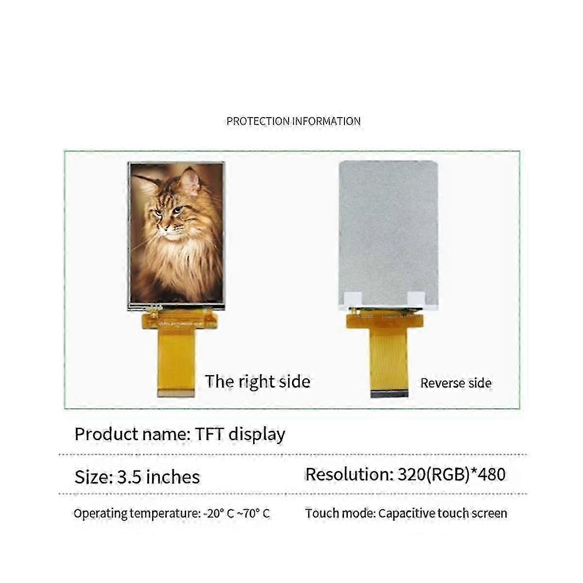 Nuclear Radiation Detector LCD Screen 320X480 Capacitive Screen 3.5 ...