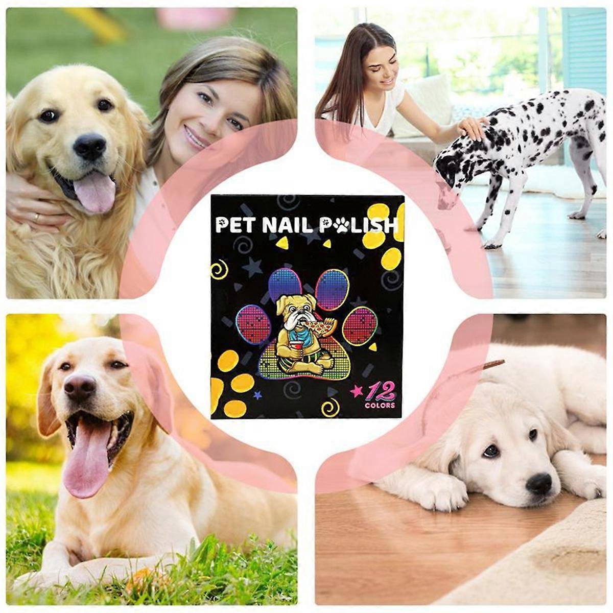 Pet Nail Polish for Cats Fast Drying Multipurpose Nail Polish 12 Colors ...