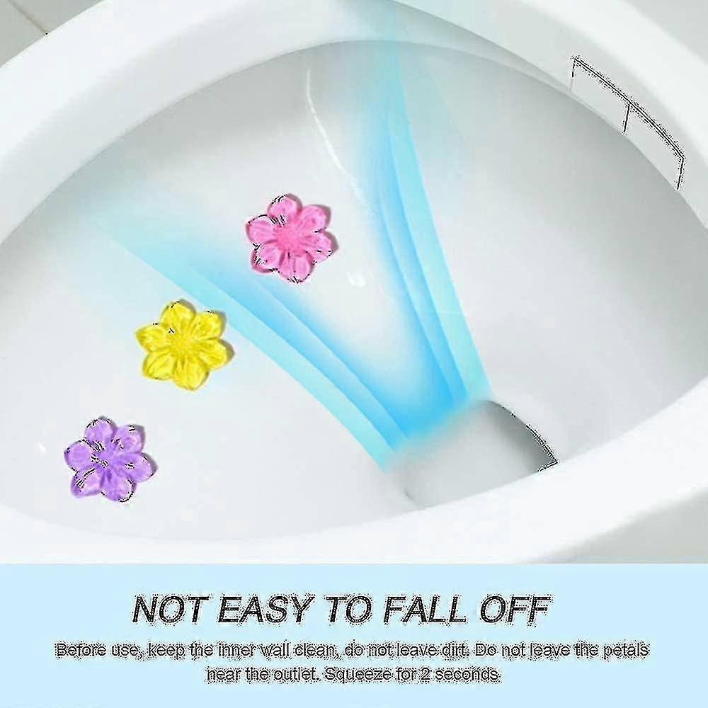 Toilet Gel Stamp, 6 Pcs/66 Count Flower Stamp Toilet Gels Long-lasting ...