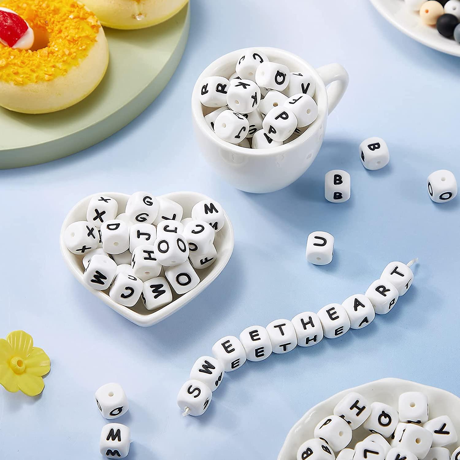 104 Pieces Silicone Bead Alphabet Letter Beads For Name Silicone Letter 104 Pieces Silicone Bead Alphabet Letter Beads For Name Silicone Letter