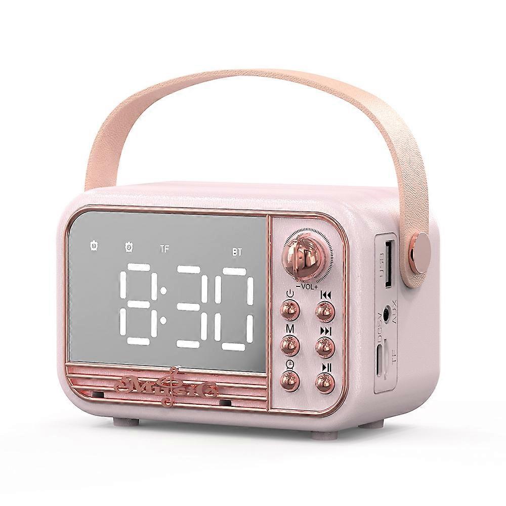 S11 Handheld Retro Alarm Clock Bluetooth Speaker Desktop Portable Clock ...