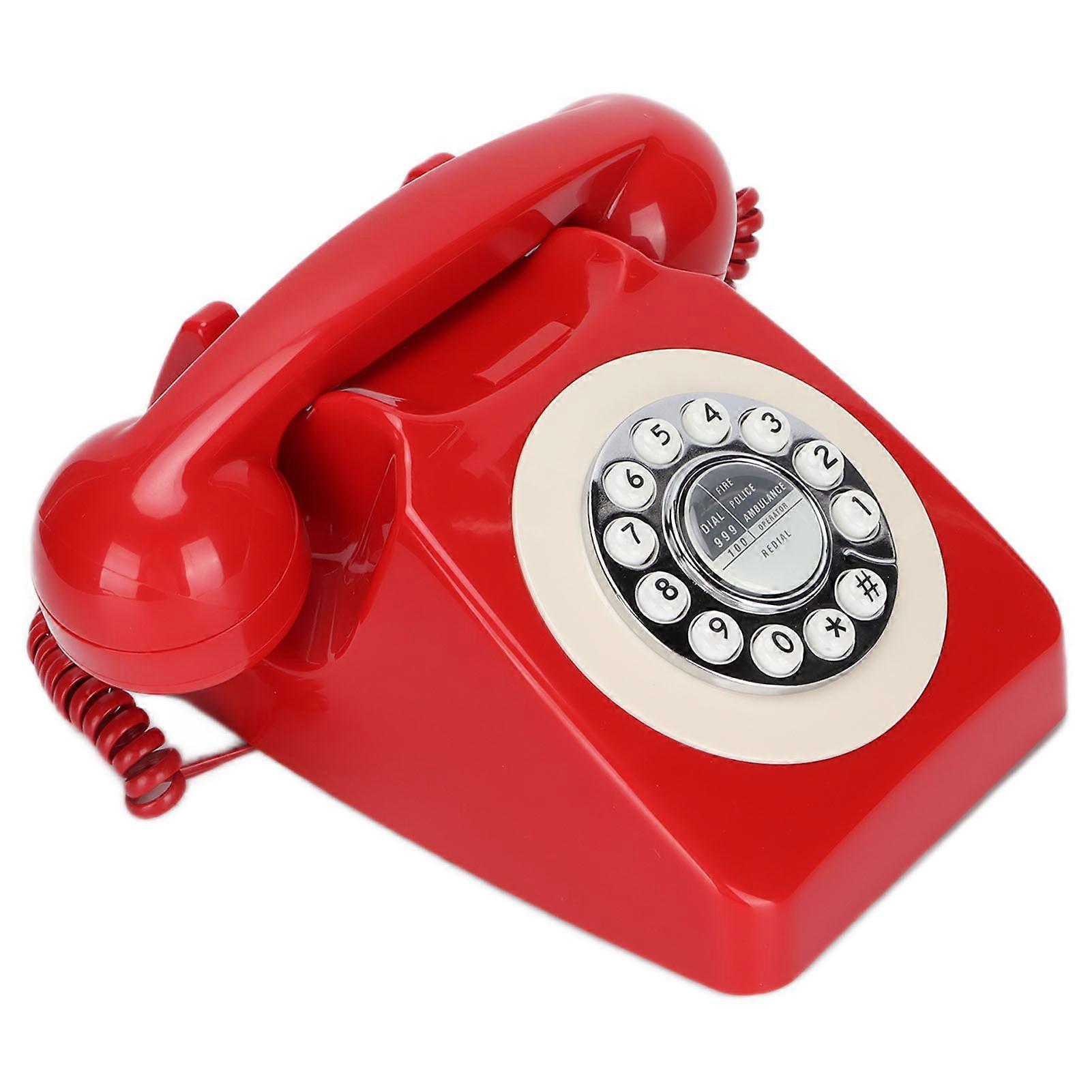 Retro Corded Home Phone Classic Vintage Old Wired Landline Phone for ...