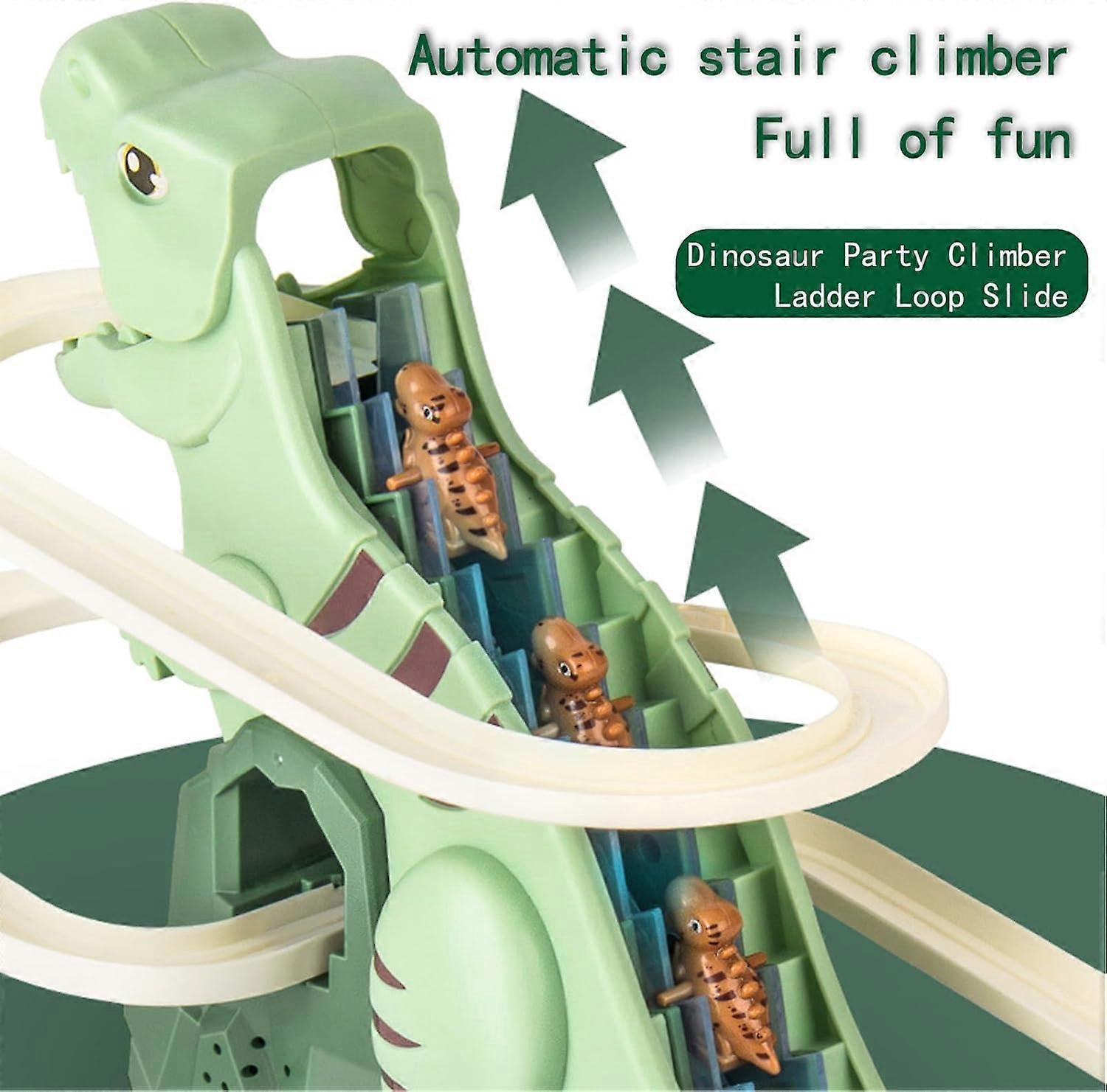 Dinosaur Climbing Slide Music Toy, Electric Dinosaur Climbing Stair Toy ...
