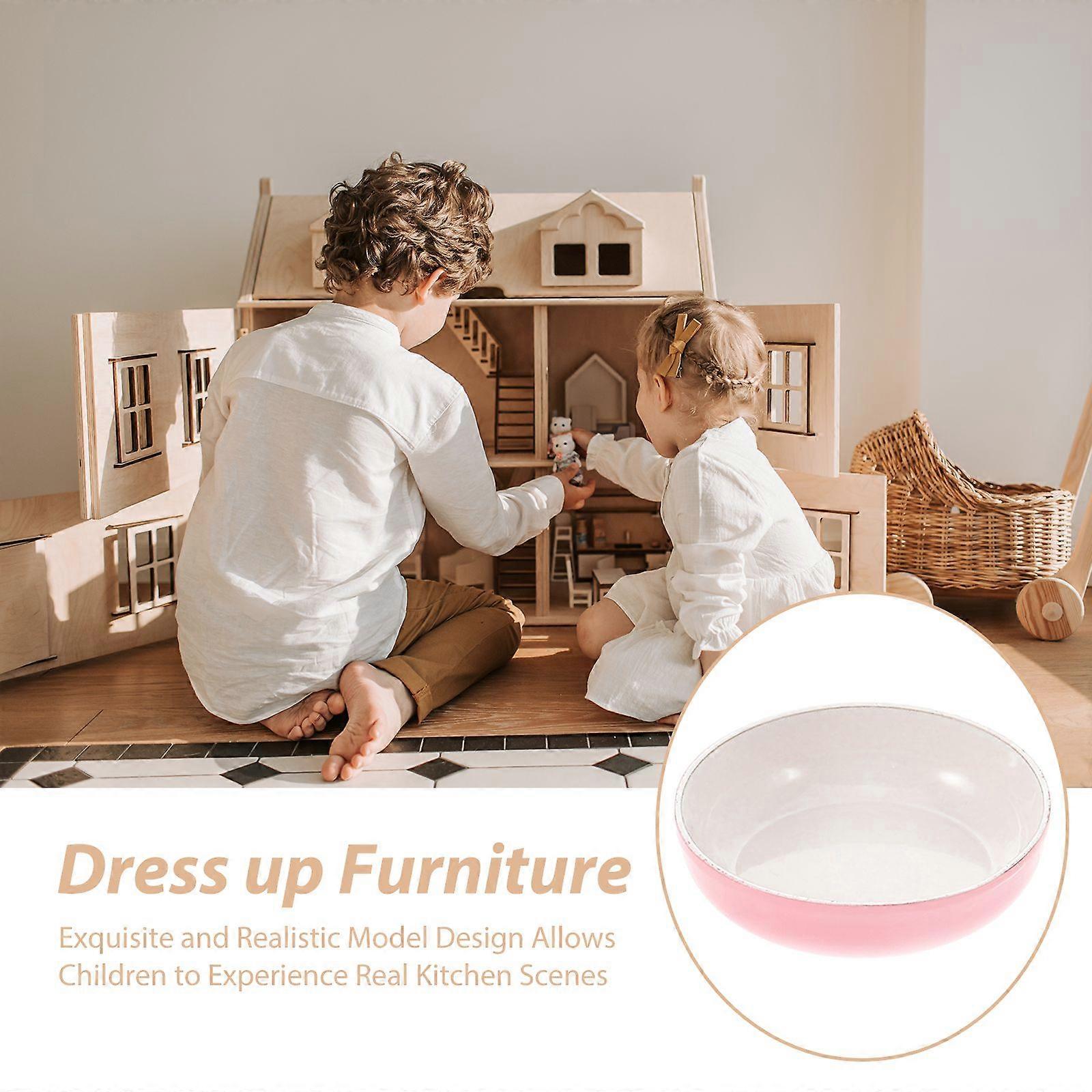 Realistic Miniature Dinner Plate Mini Nordic Style Dollhouse Miniature ...