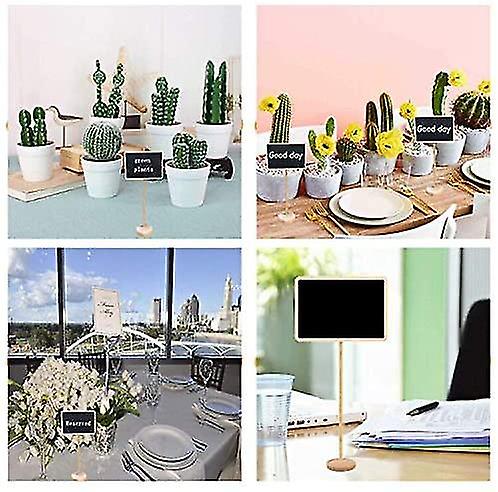 15pcs Mini Chalkboards Sign With Stand Wood Food Signs Mini Message ...