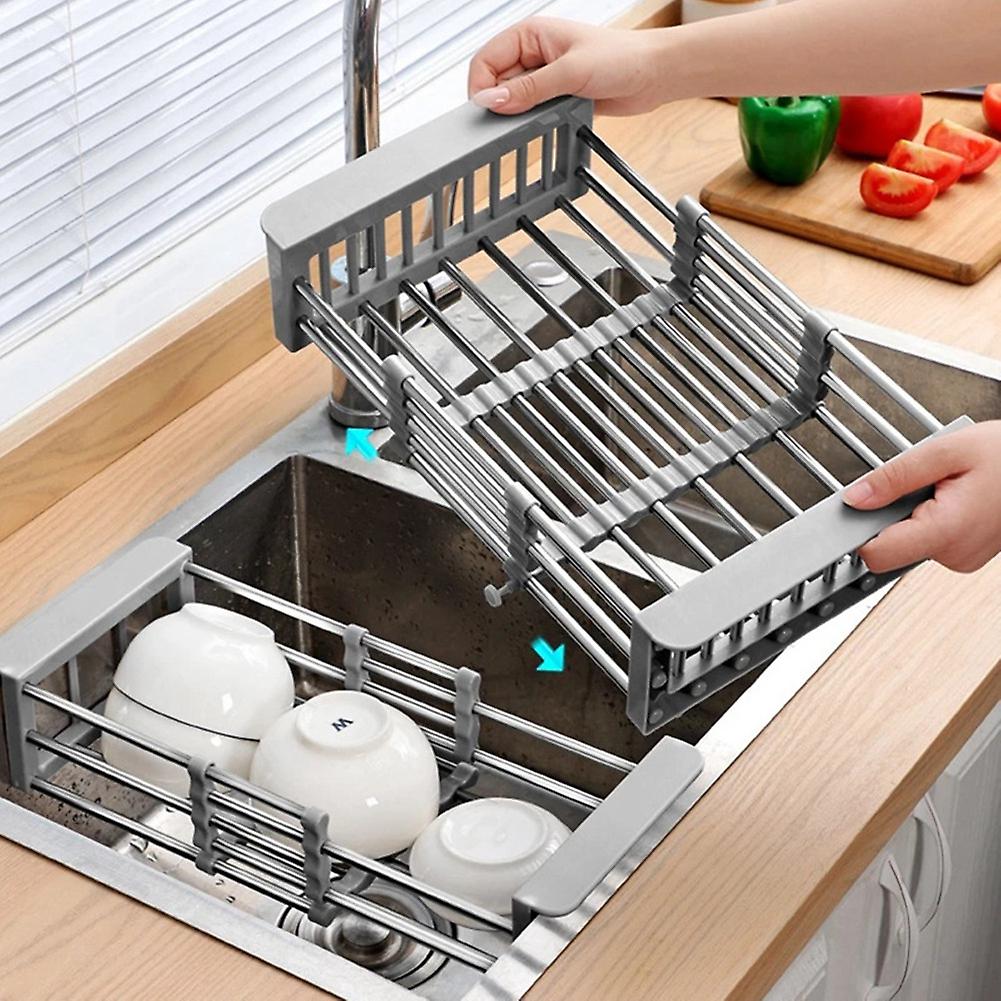 Stainless Steel Adjustable Telescopic Kitchen Insert Storage Organizer ...