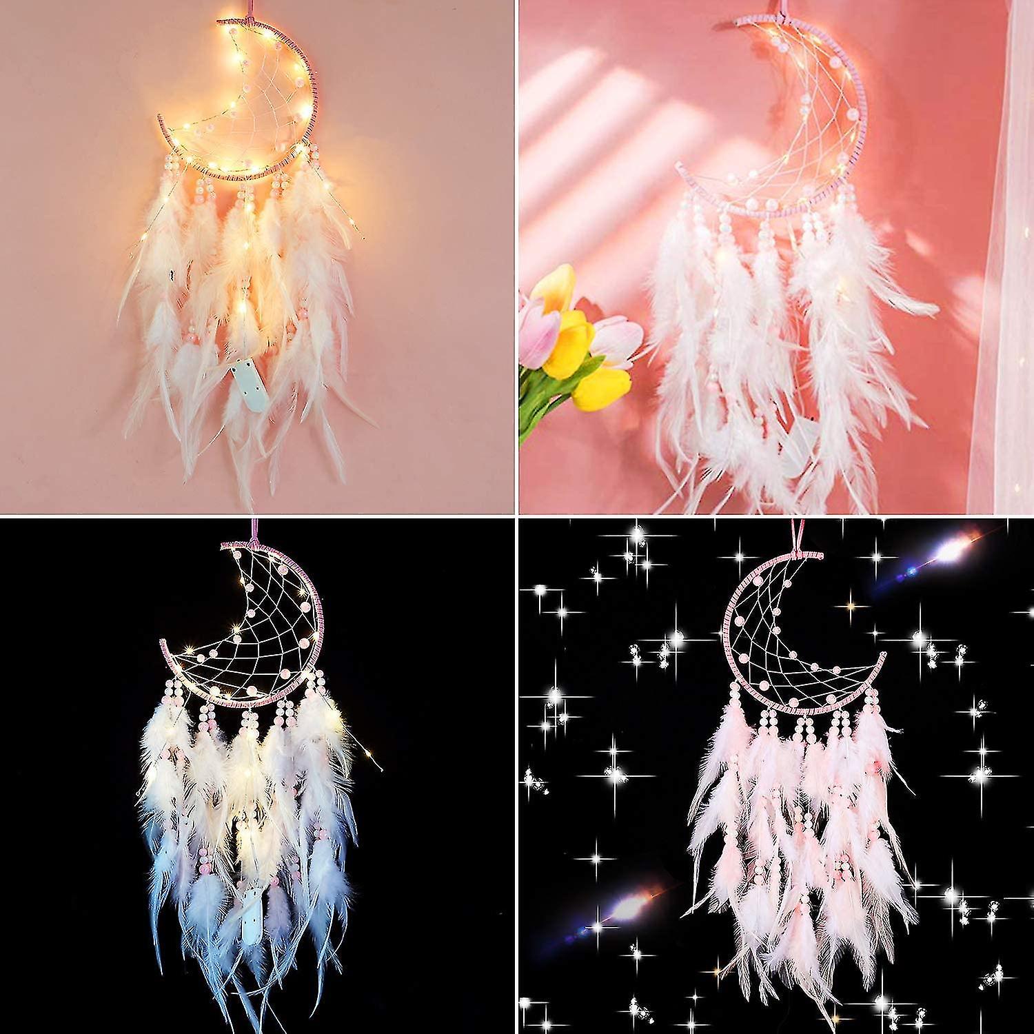 Led R&r Catcher, Handmade Feather Feather Sensor Light Dream Catcher ...
