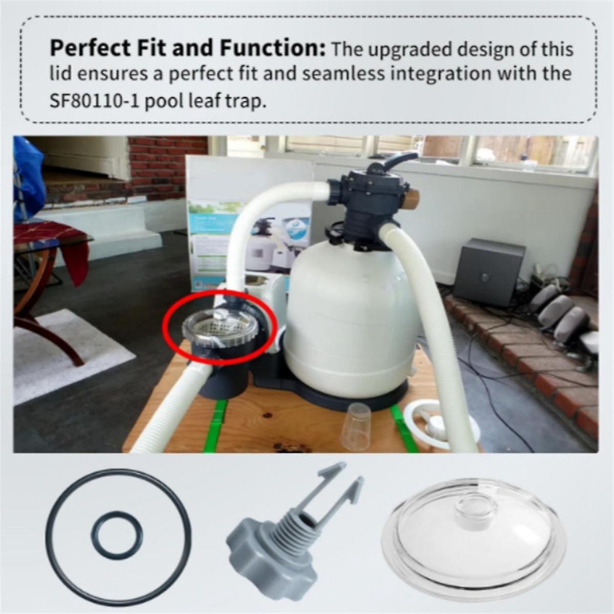 For SF80110-1 Pool Leaf Trap Cover Lid Sand Filter Pump O-Ring Valve ...