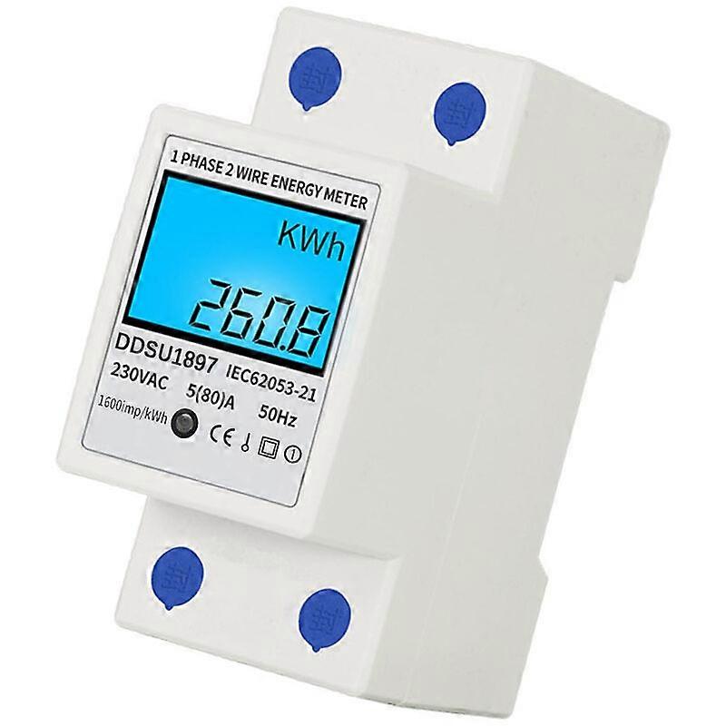 Digital electricity meter Single-phase DIN-rail electricity meter ...