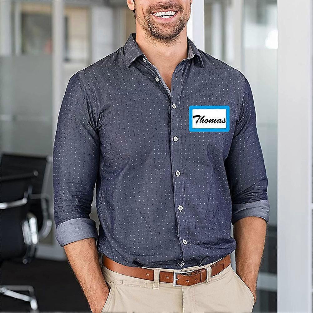 200Pcs Name Tag Stickers Writable Name Tags Self-adhesive Labels ...