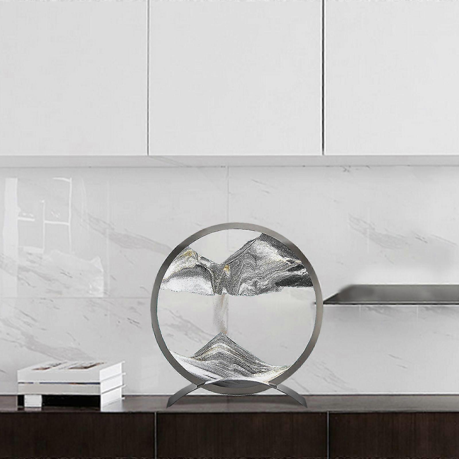 Room Decor Moving Sand Art Picture Round Glass Moving Sand Frame ...