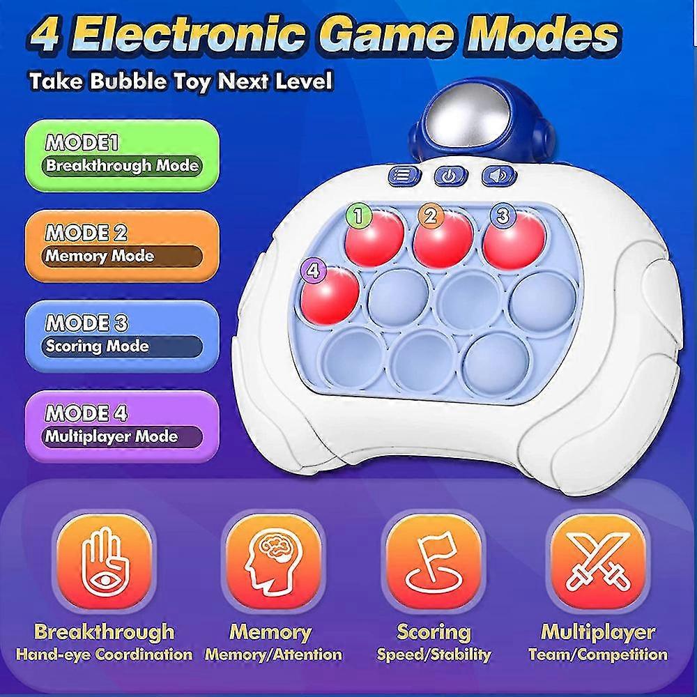 4 Modes Pop Fidget Game, Kids Adult Handheld Quick Push Bubble Toy Pop ...