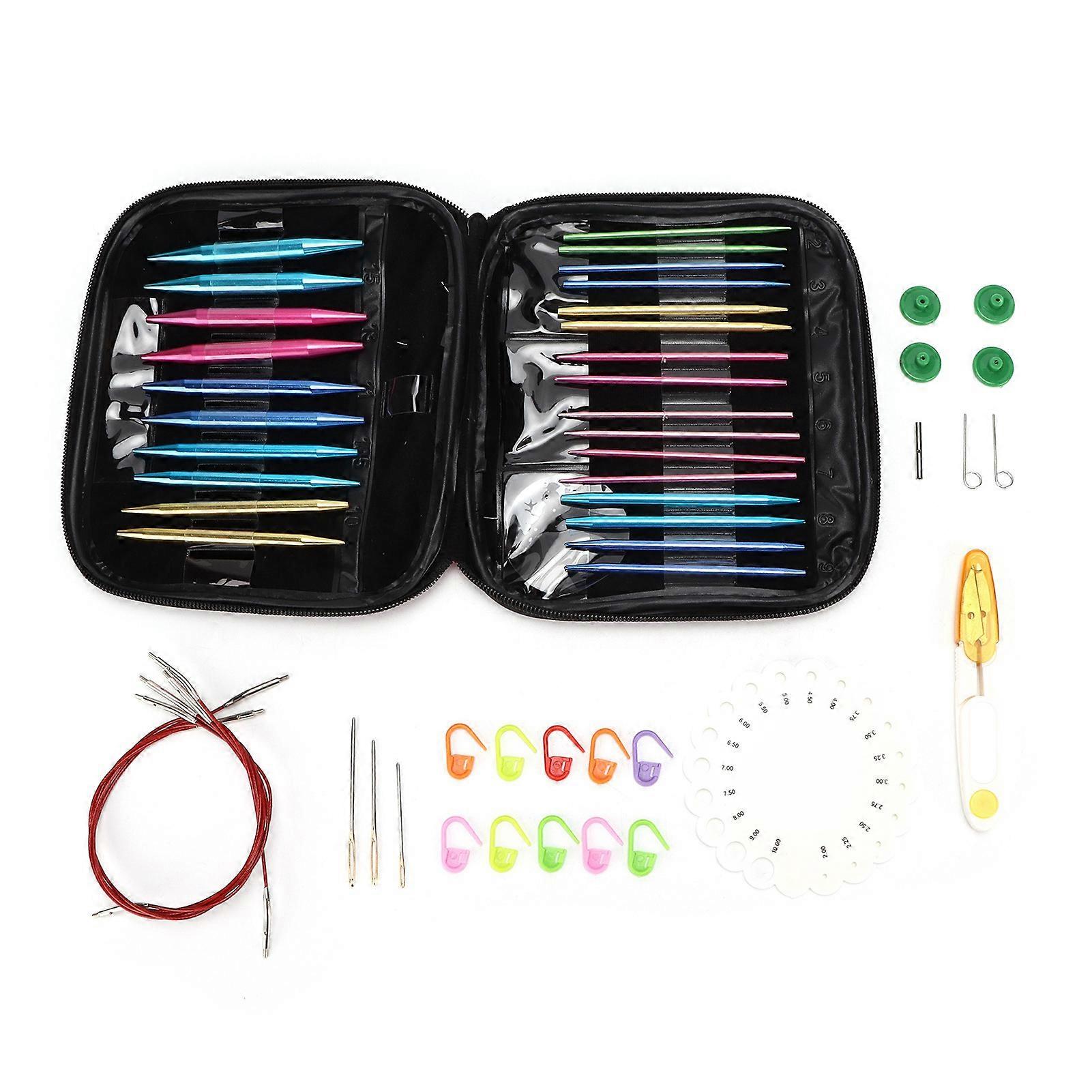 26Pcs Knitting Needle Set Removable Oxidized Aluminum Alloy U?Shaped ...