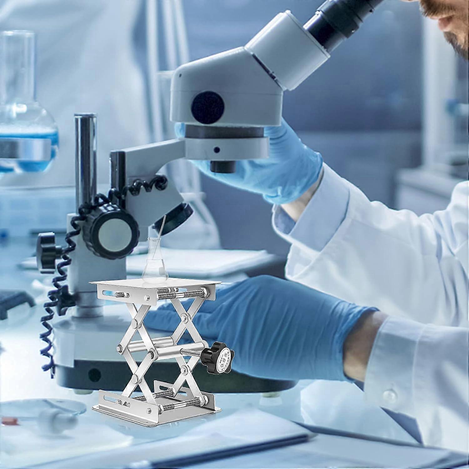 Lab Scissor Jack 100 x 100 mm Stainless Steel Laboratory Support Jack ...