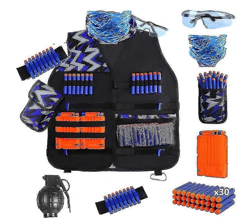 Bjxy Kids Tactical Vest Set Tactical Vest For Nerf Guns N-strike Elite ...