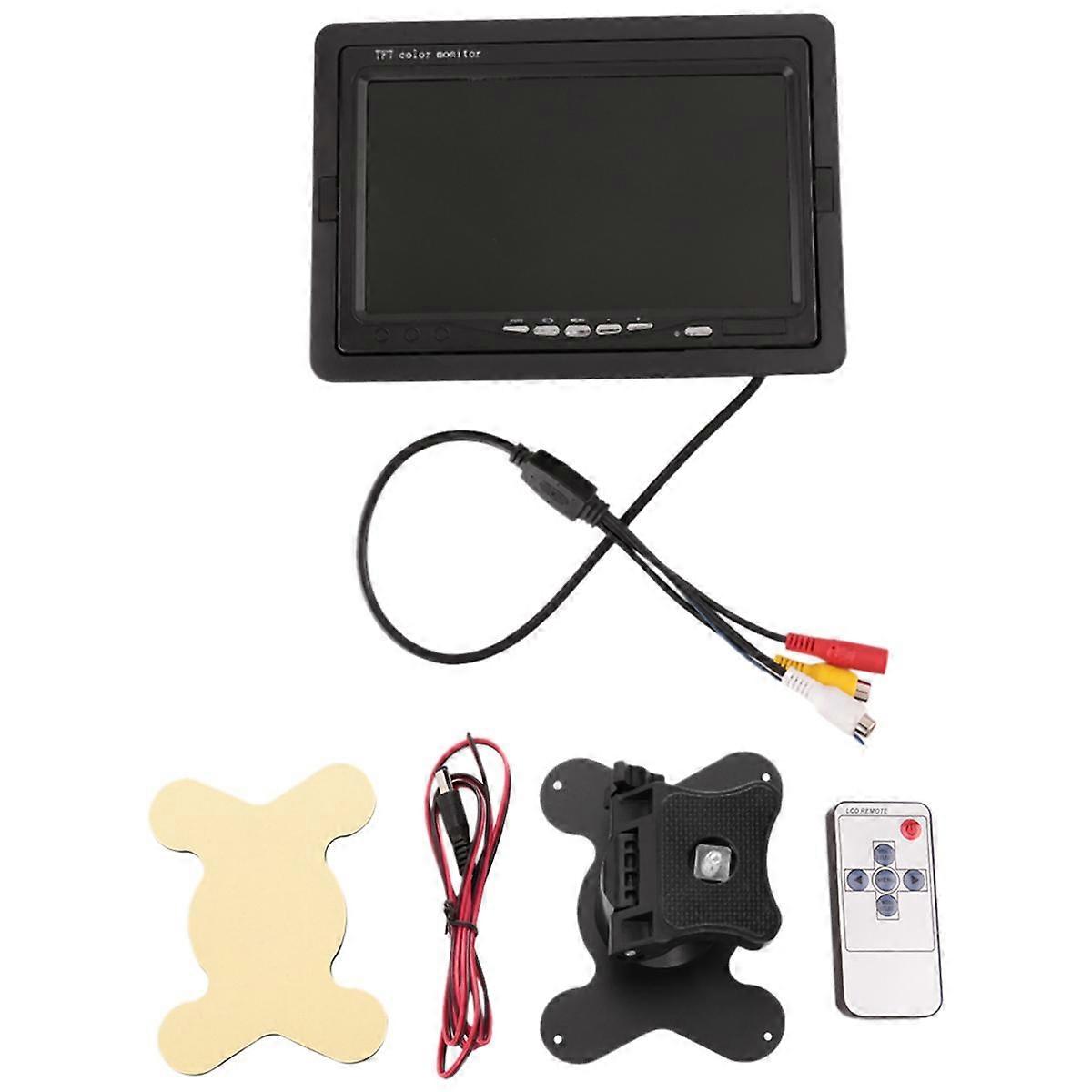 12V-24V 7 inch TFT LCD Color HD Monitor for Car CCTV Reverse Rear View ...