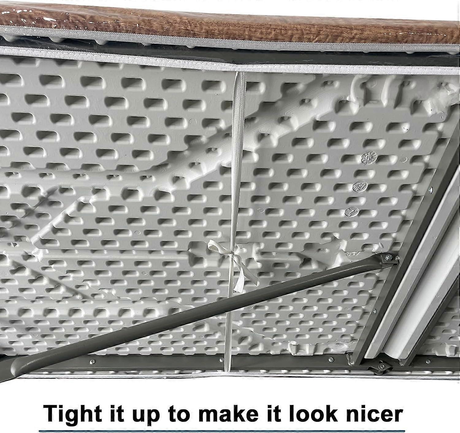 Clear Rectangular Vinyl Tablecloth - Heavy Duty Elastic Tablecloth ...