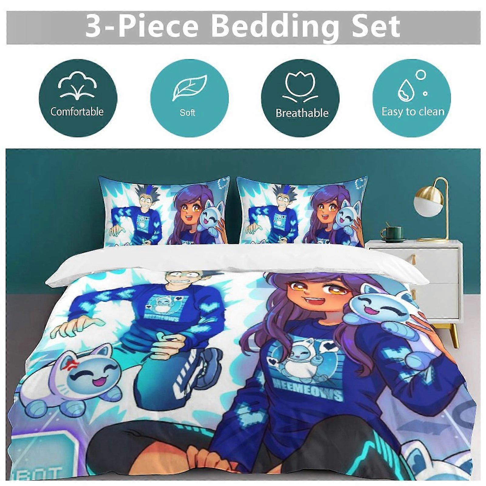 Bedding set XU648 Aphmau Down Duvet Cover Lightweight 3-piece Set, 1 ...