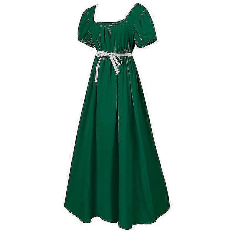 Medieval Women's High Waist Ball Dress Bridgerton Victorian Tea Party ...