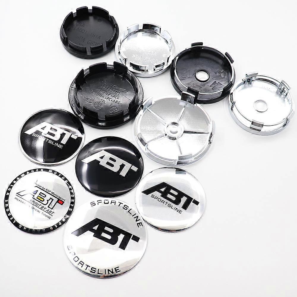 4pcs 56mm 60mm 65mm 68mm ABT Car Logo Wheel Center Cap Rim Badge Covers ...