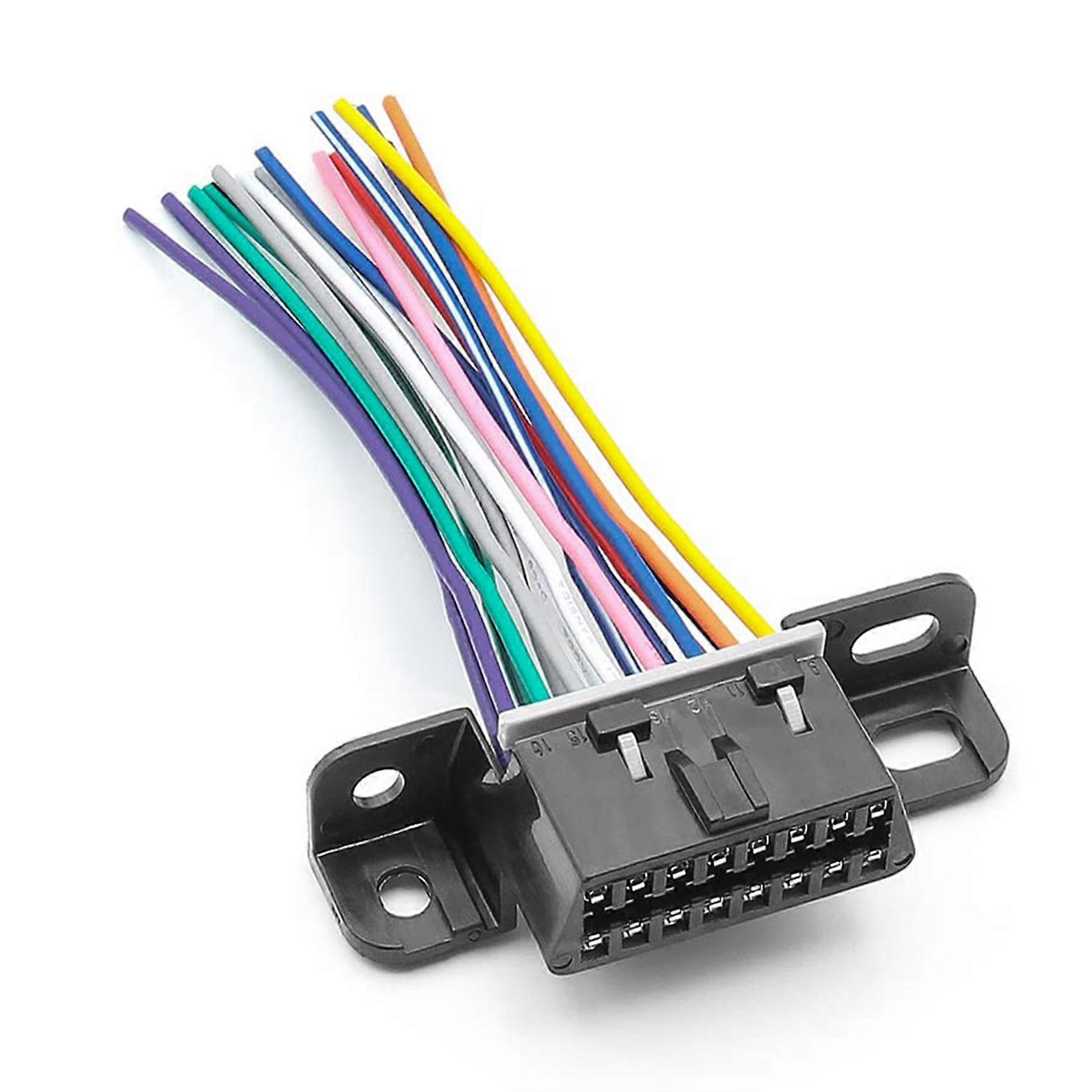 Full 16 Pin J1962F OBD2 Female to Male DIY Fixed Harness Adapter ...