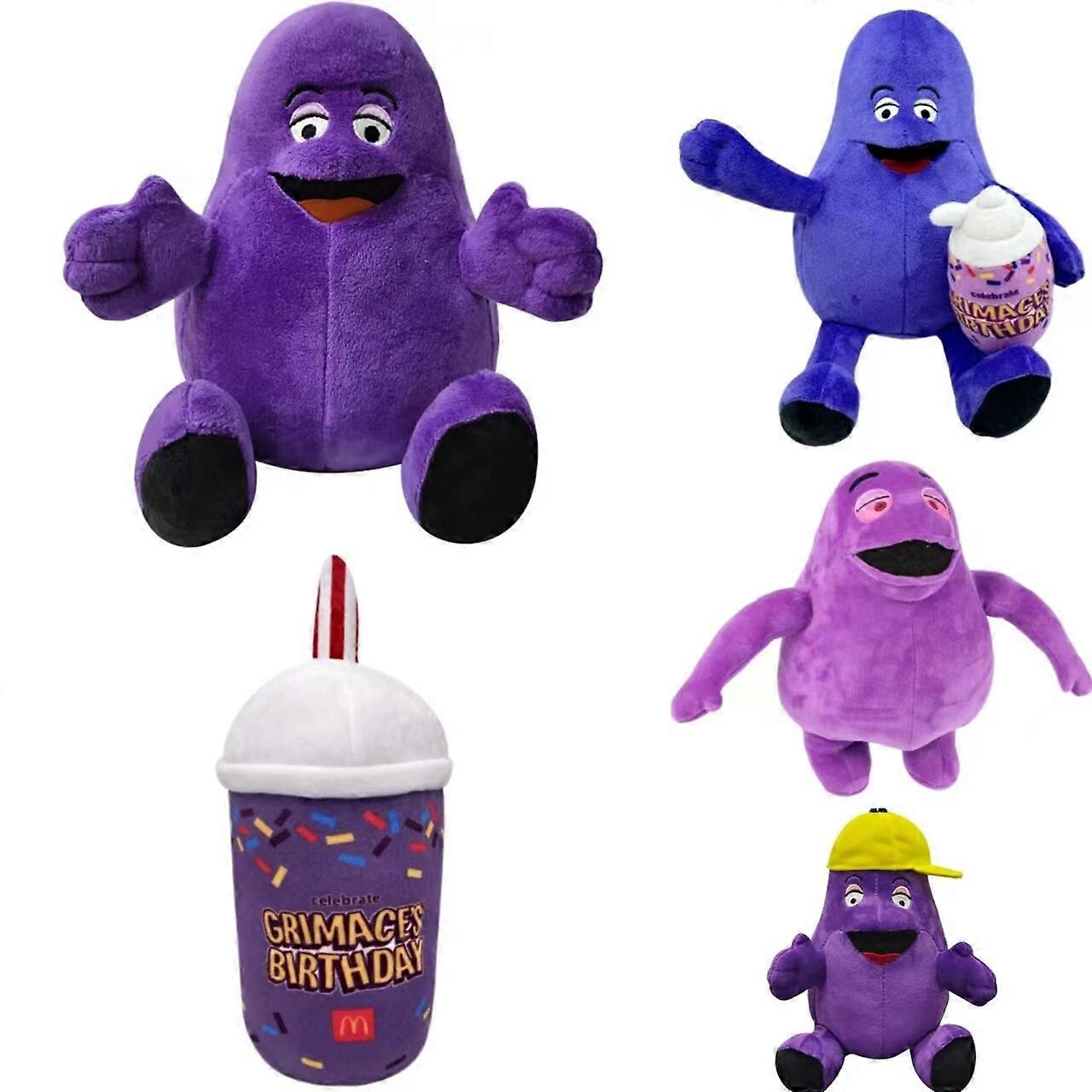 1-2pcs Grimace Birthday Grimace Plush Toy Grimace Shake Plush Color ...