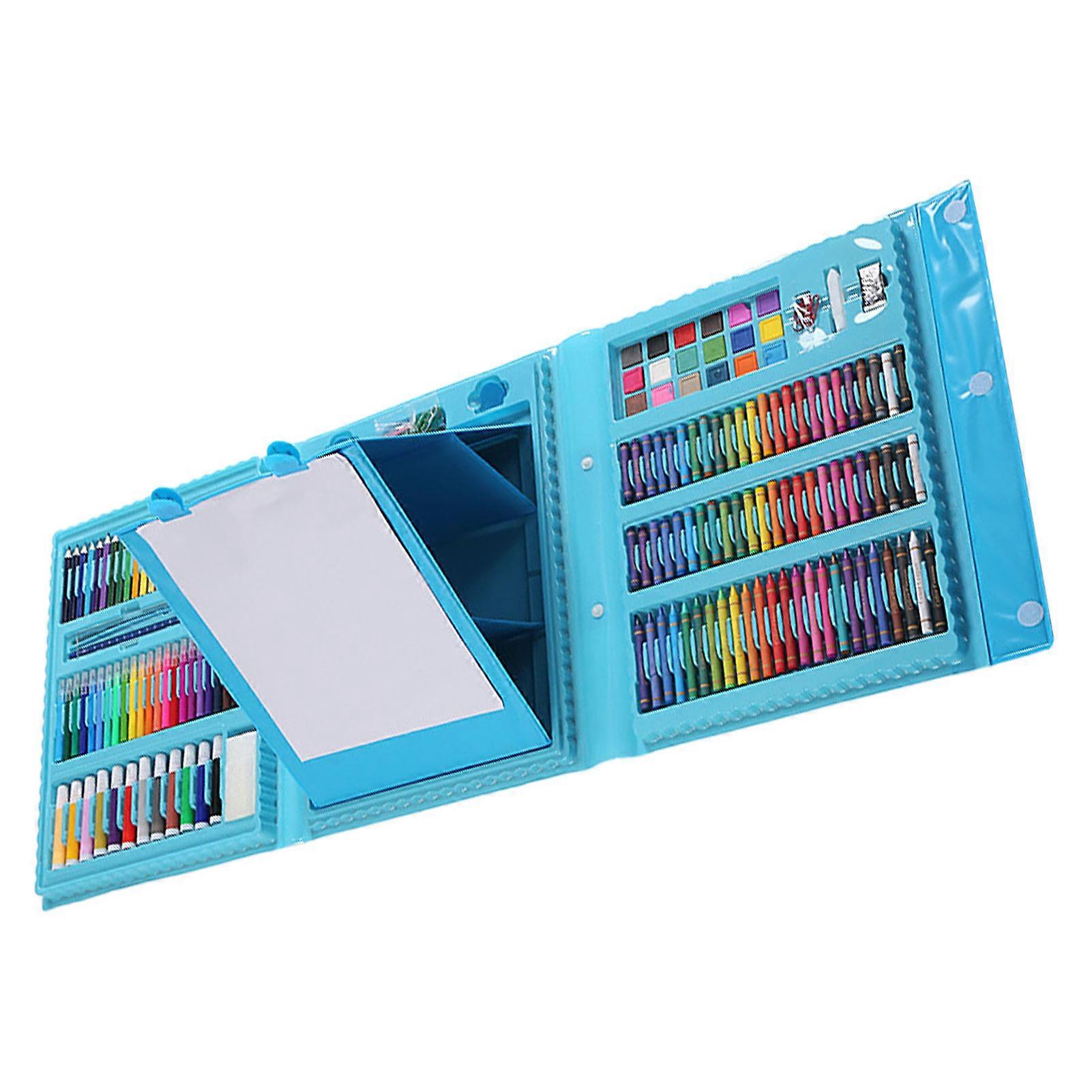 208Pcs Kids Drawing Kit Cartoon Design Assorted Bright Colors Multi ...