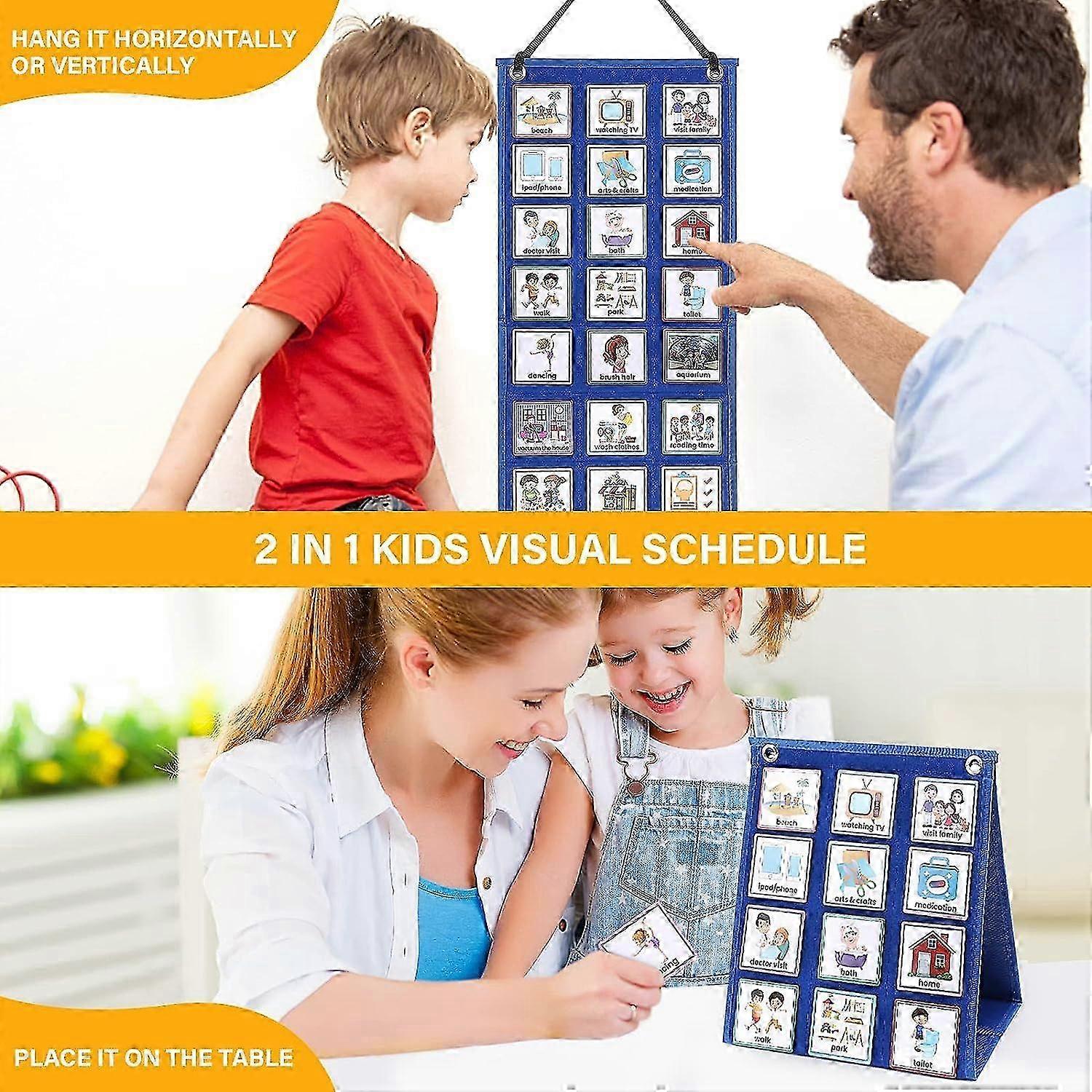 144pcs Visual Schedule For Kids Chore Chart, Daily Schedule Board ...