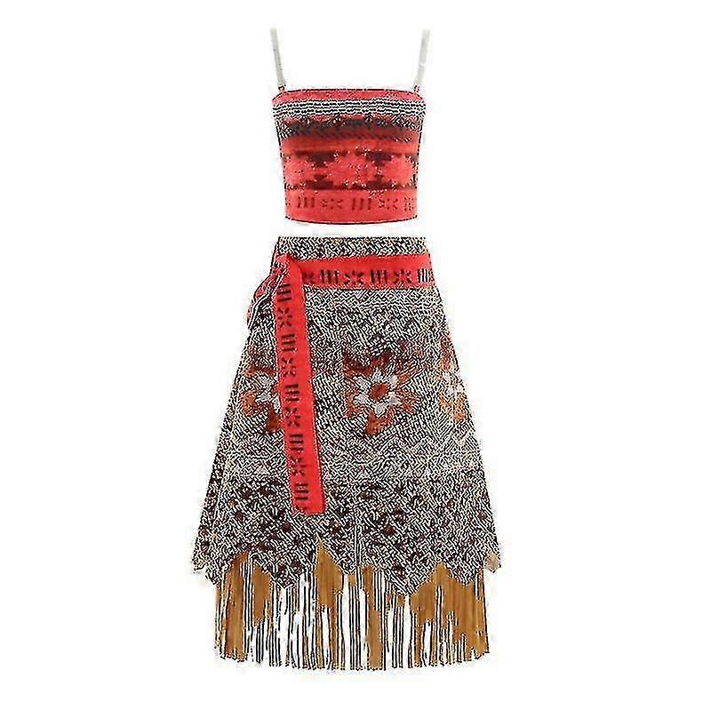Girl's Moana Dress Cosplay Costume Oceania Girls Hula Skirt Costume ...